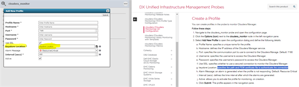 monitoring Cloudera with cloudera_monitor probe | DX Unified Infrastructure Management