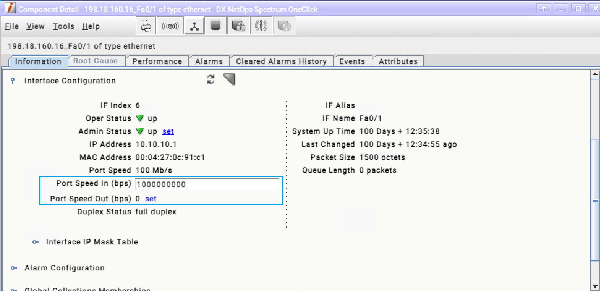 DX NetOps Spectrum now provides an ability to override Port Speed | DX ...