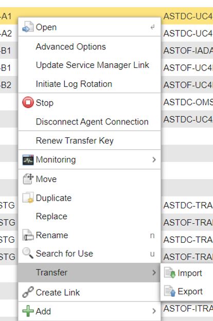 V21 - Export Option Not Available for Hosts in Client 0 | Automic ...