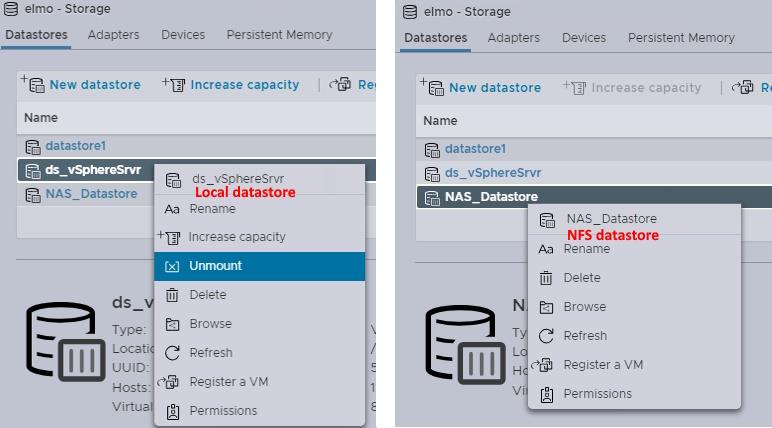Rebooting a server that hosts NFS datastore | VMware vSphere