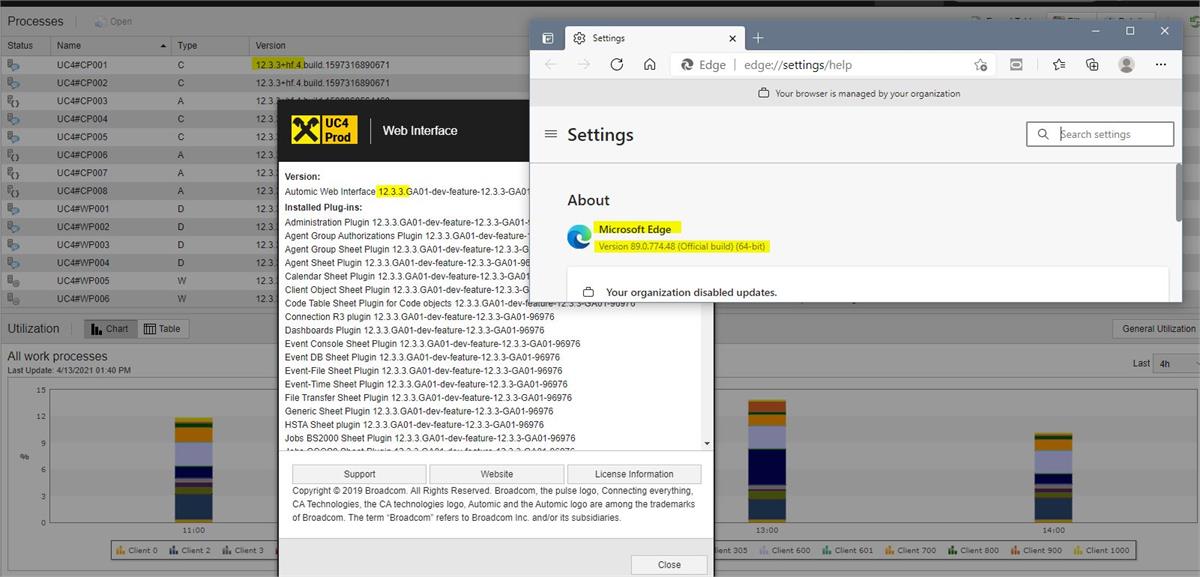 Browser-based issue with AWI | Automic Workload Automation