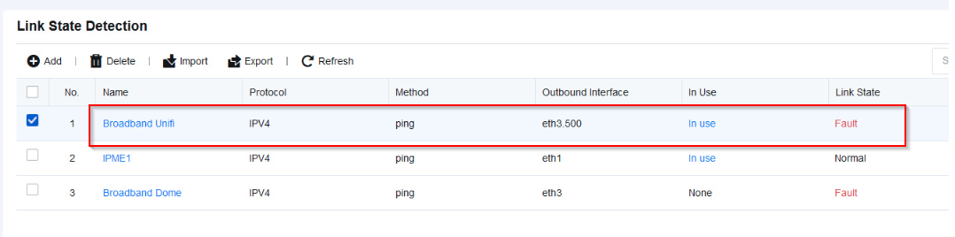 No link down traps receive | DX NetOps