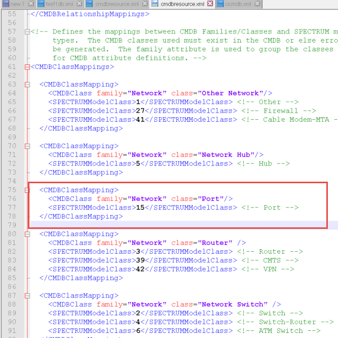 Export CI CMDB Modeling Gateway with ports in Spectrum | DX NetOps