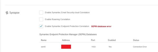 Add SEPM database connection error after upgrade SEP to 14.3. RU3 ...