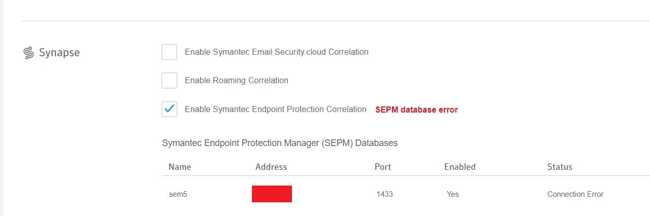 Add SEPM database connection error after upgrade SEP to 14.3. RU3 ...