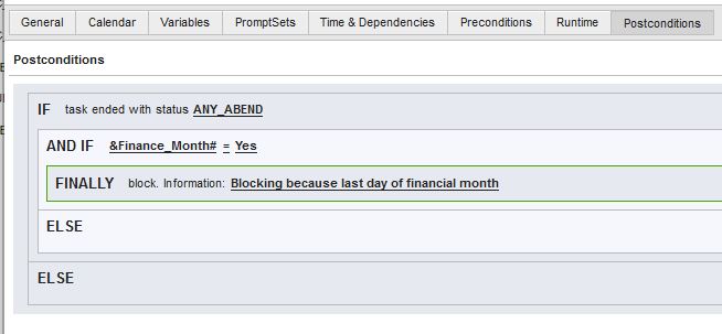 Conditionally block a workflow based on calendar | Automic Workload Automation