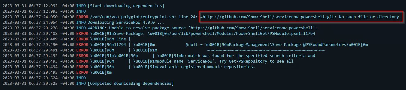 8.11.2 | Unable to load a custom PS repo to script environments | VMware Aria Automation ...