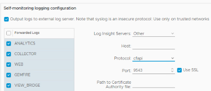 securely forward vRealize Operations logs to a syslog server | VMware Aria