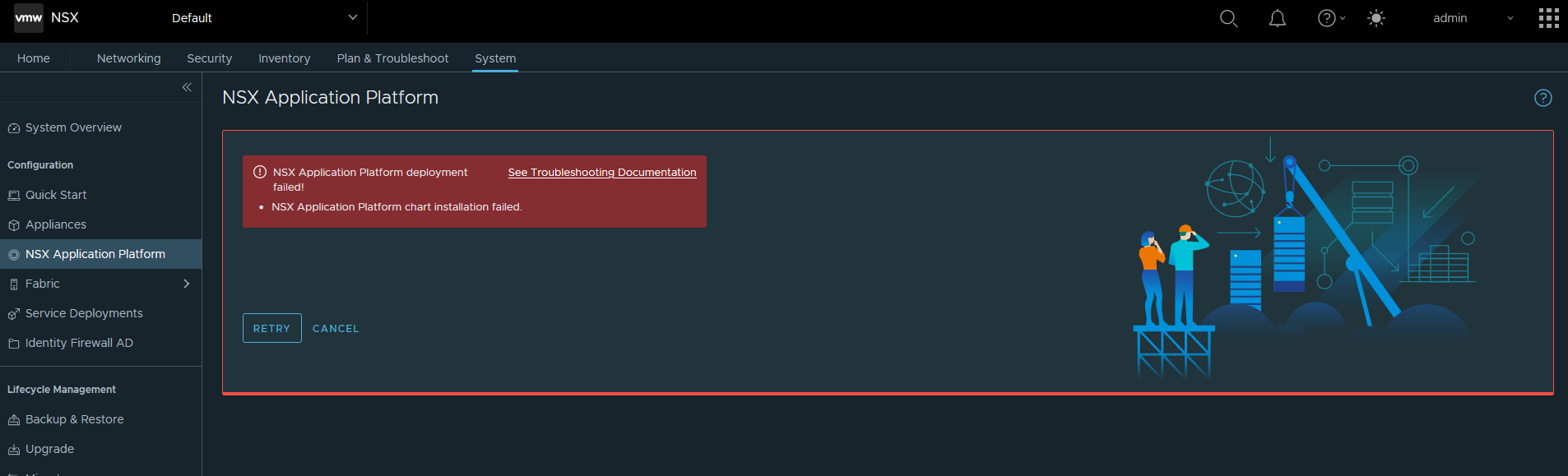 NSX-T Application Platform Deployment Failed (Failed to install NSX Application Platform chart ...