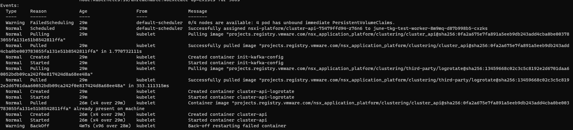 NSX-T Application Platform Deployment Failed (Failed to install NSX Application Platform chart ...