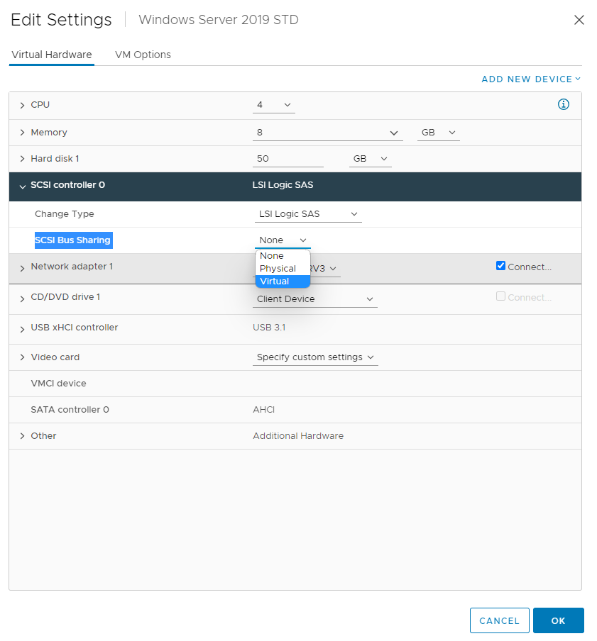Unable to add and existing RDM disk | VMware vSphere