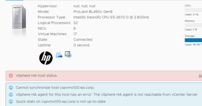 vCenter restored from backup not working properly | VMware vSphere