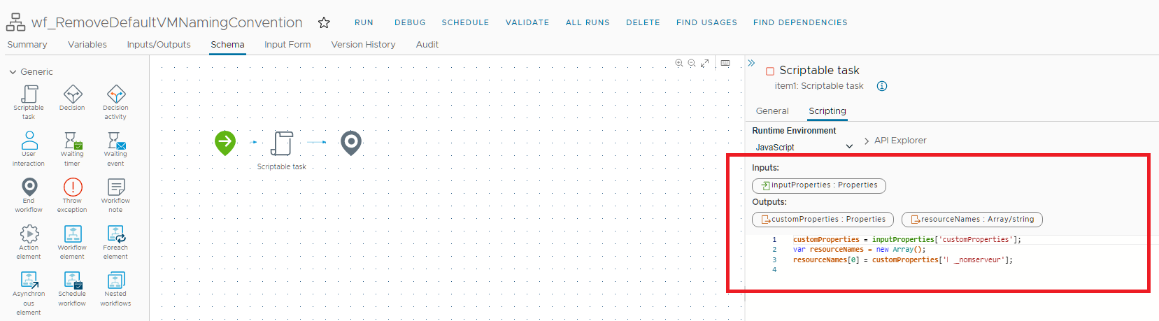 Disable Custom Names | VMware Aria Automation Tools