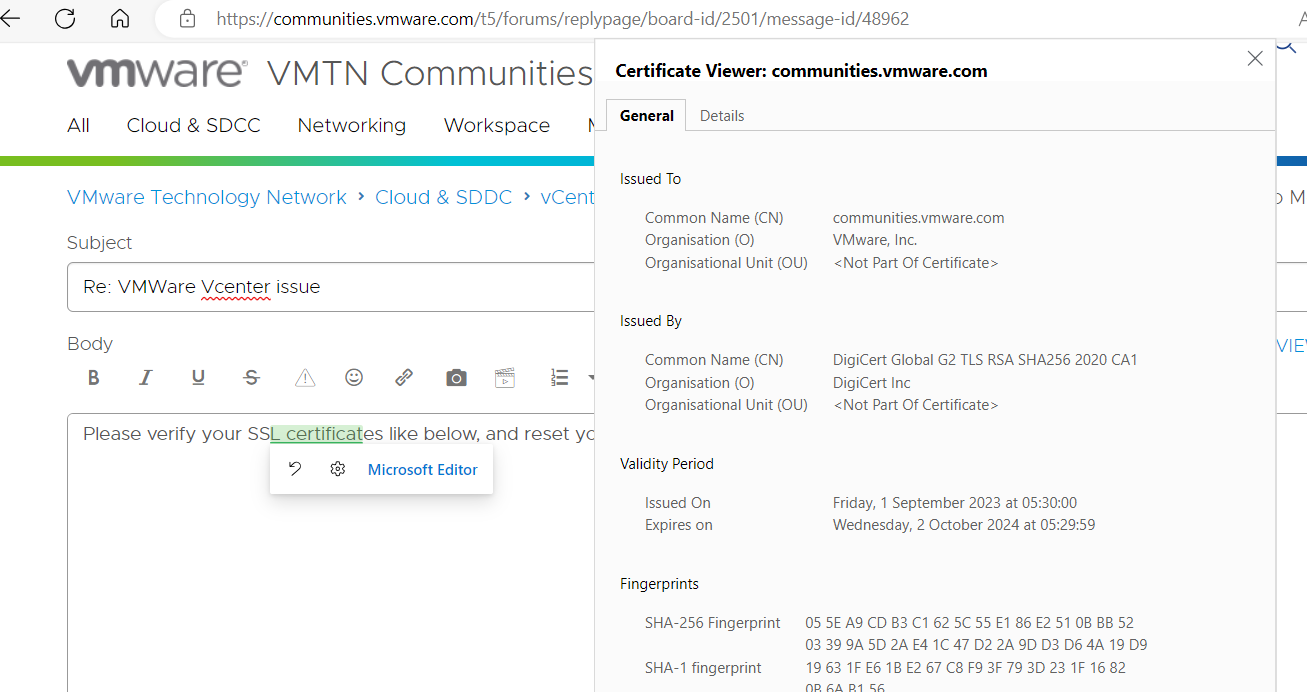 VMWare Vcenter issue | VMware vSphere