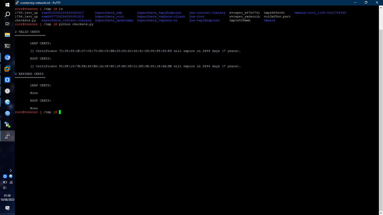 vCenter Server Certificate(s) Expiration | VMware vSphere