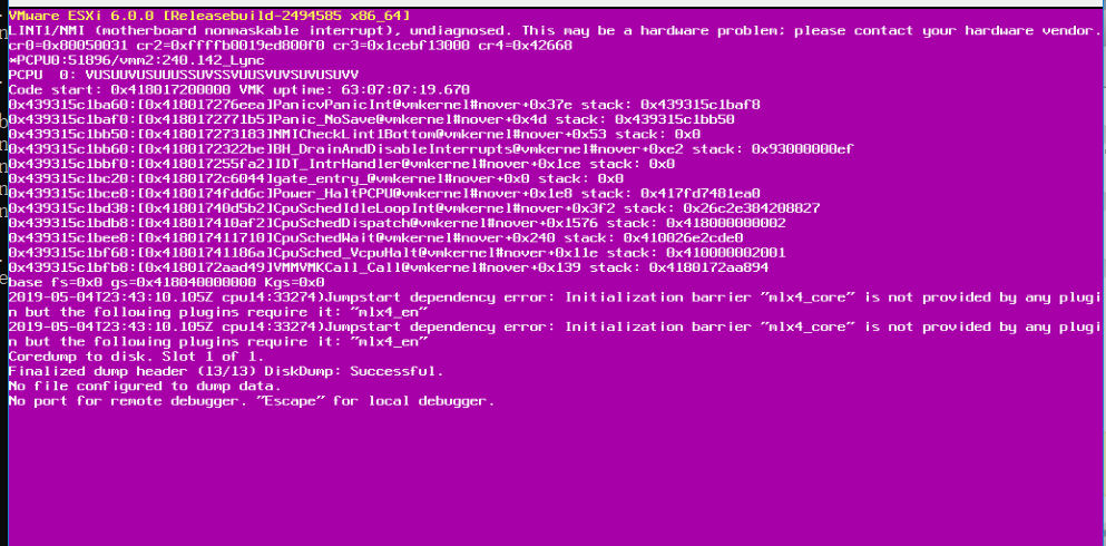 How to check ESXi purple screen issue? | VMware vSphere