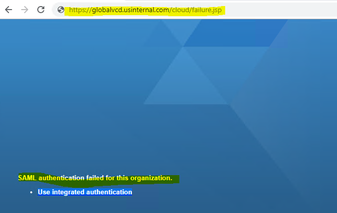 Vcloud director 9.7.0 SAML authentication issue | vCloud
