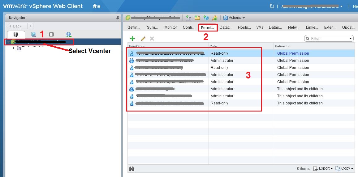 Export all users with access to vCenter | VMware vSphere