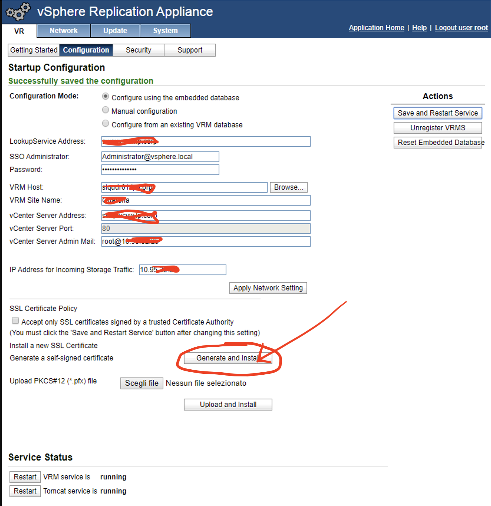 Failed connetion vmware replication to vcenter | vSphere Replication