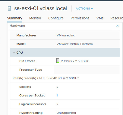 VM CPU utilization | VMware vSphere