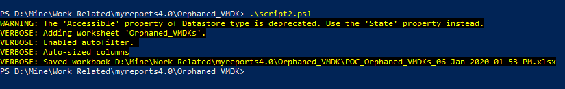 Issue getting orphaned data | PowerCLI