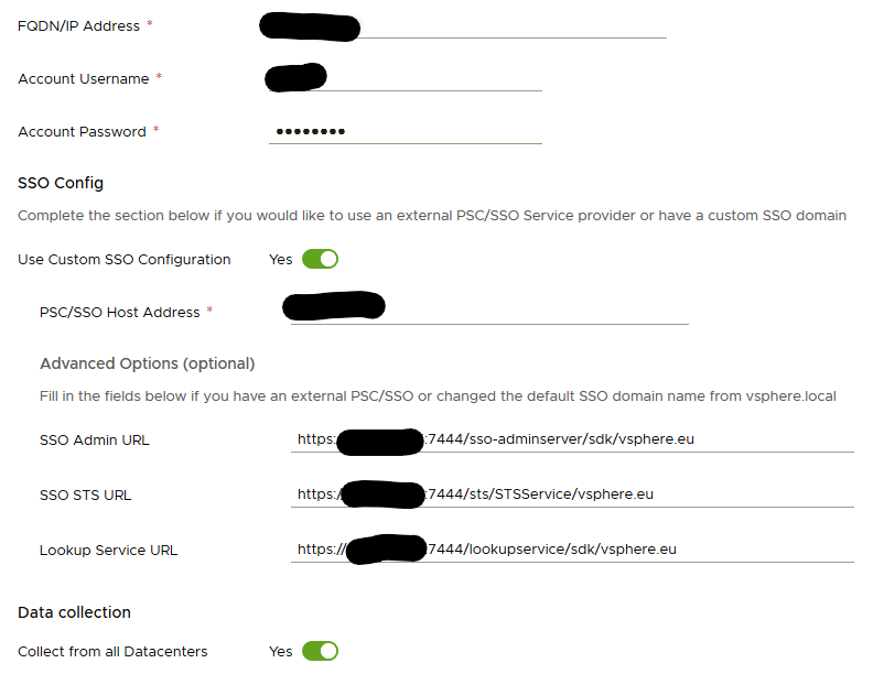 Failure regitering vcenter server to Skyline Collector | Skyline