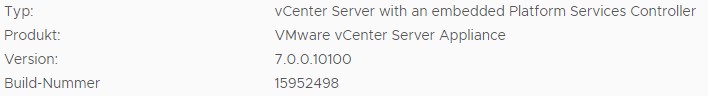vCenter 7.0 wrong build version | VMware vSphere