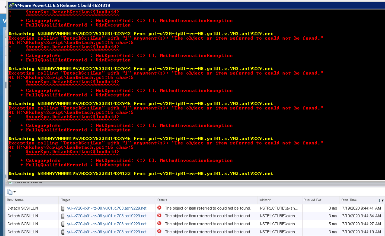 Add functions to detach device script | PowerCLI