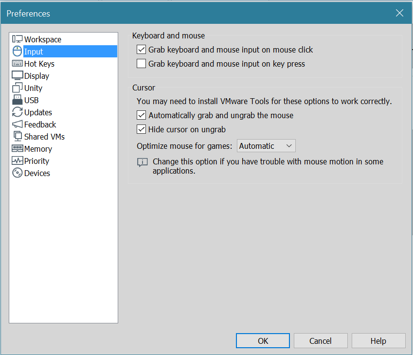 Workstation Player 15.5.6 mouse cursor keeps losing focus/getting its focus stolen | Workstation ...