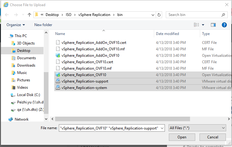 Deploy OVF template failed | VMware vSphere