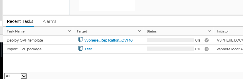 Deploy OVF template failed | VMware vSphere