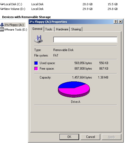 Floppy Image not loaded in VM Application | VMware vSphere