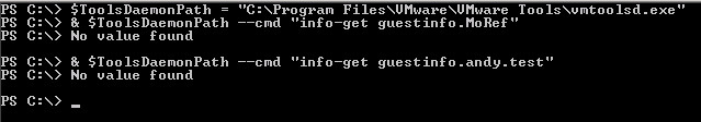 vmtoolsd and 'No value found' | PowerCLI