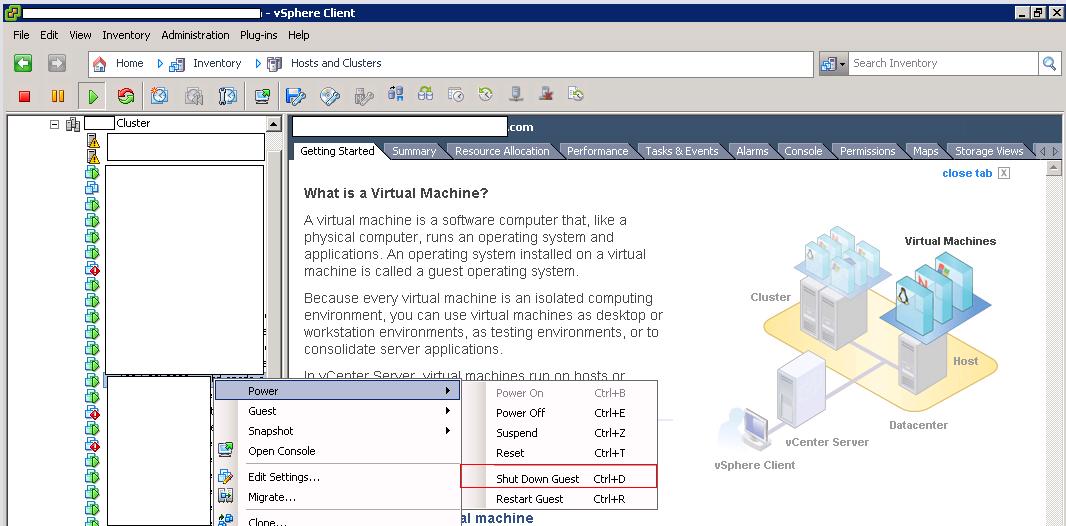 How to safely turn off the VMs before shutting down the host | VMware vSphere