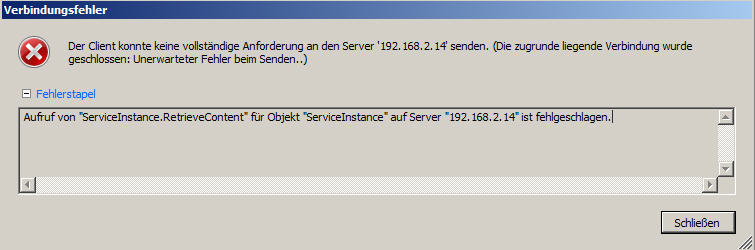 VMware ESXi5 vSphere Client connection to host failed | VMware vSphere