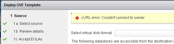 Deploy OVA template error through vSphere webclient | VMware vSphere