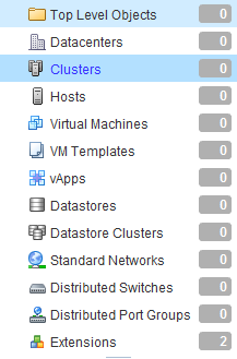 vCenter inventory missing using web client? | VMware vSphere