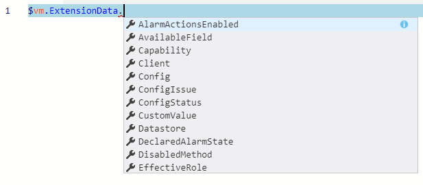 intellisense_powershell_powercli | PowerCLI