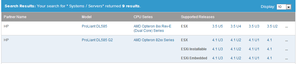 ESXi Compatibility Matrix | VMware vSphere