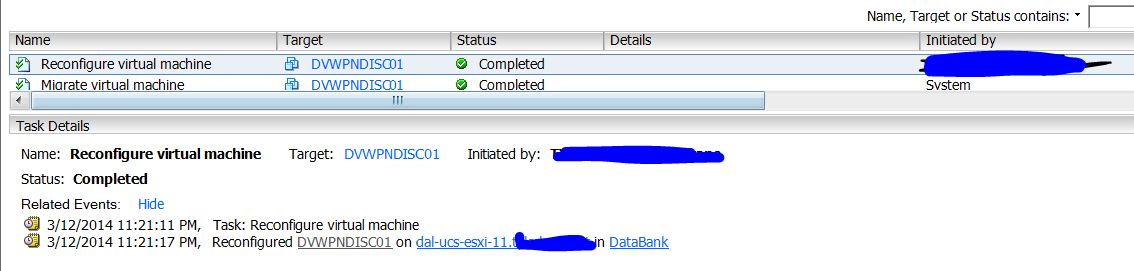 Vcenter task detail | VMware vSphere