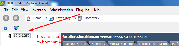 How To Change ip to hostname When connecting to vSphere Client ? | VMware vSphere