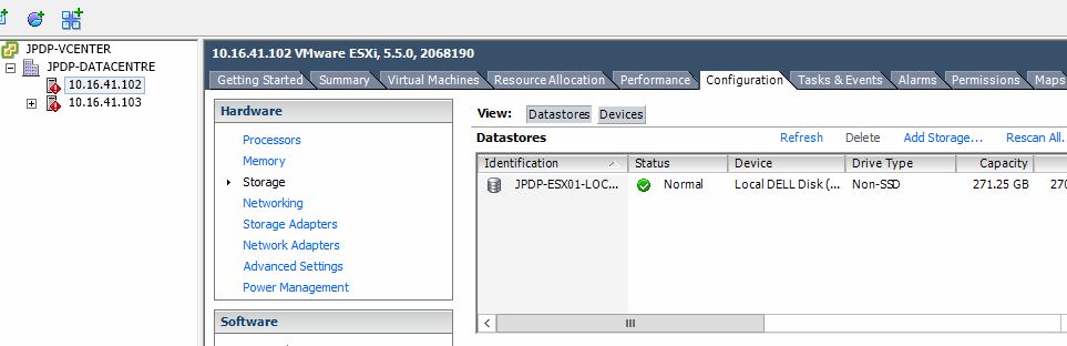 Missing fiber channel datastore | VMware vSphere