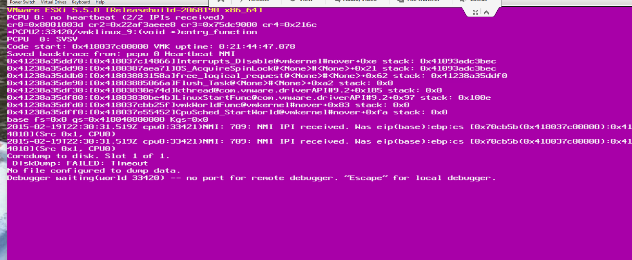 VMware ESXi failed on HP ProLiant ML350e | VMware vSphere