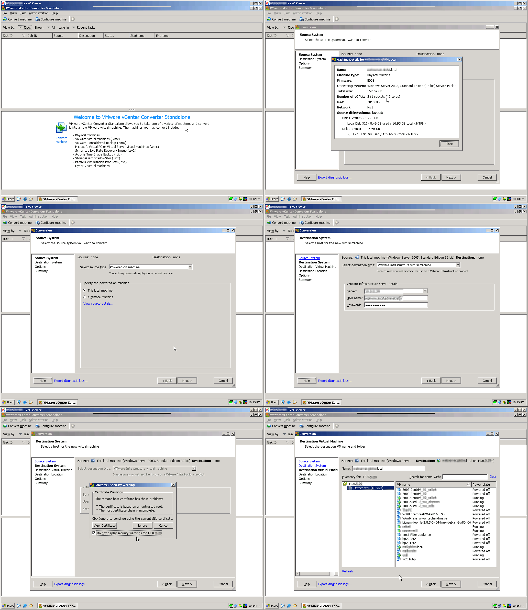 P2V Windows XP | VMware vSphere