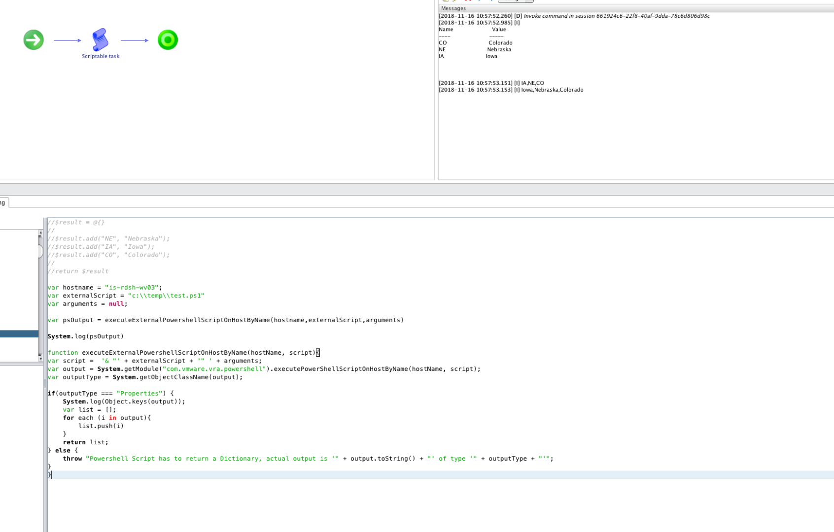 Populate XaaS dropdown from Powershell script result ...