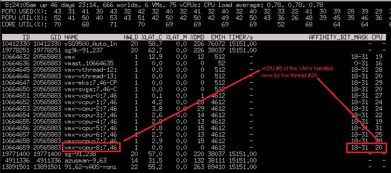 How to create total CPU isolation and thread pinning ? | ESXi