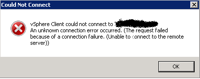 Unable to connect to Remote Server Esxi5.0 via vClient ! | VMware vSphere