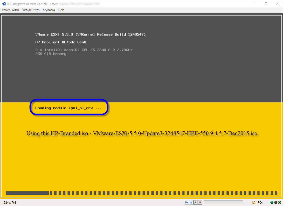 Install VMware ESXi 5.5.0 issue on HP ProLiant DL380p Gen8 | VMware vSphere