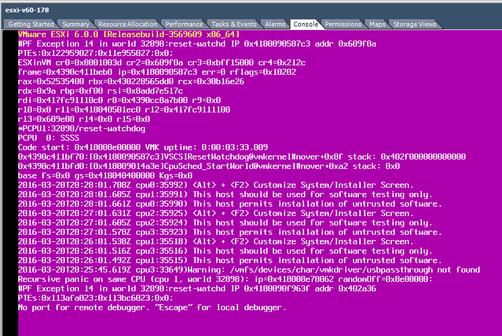 Crashes on ESXi6.0 nested on to of ESXi5.5 after migration | Virtualization