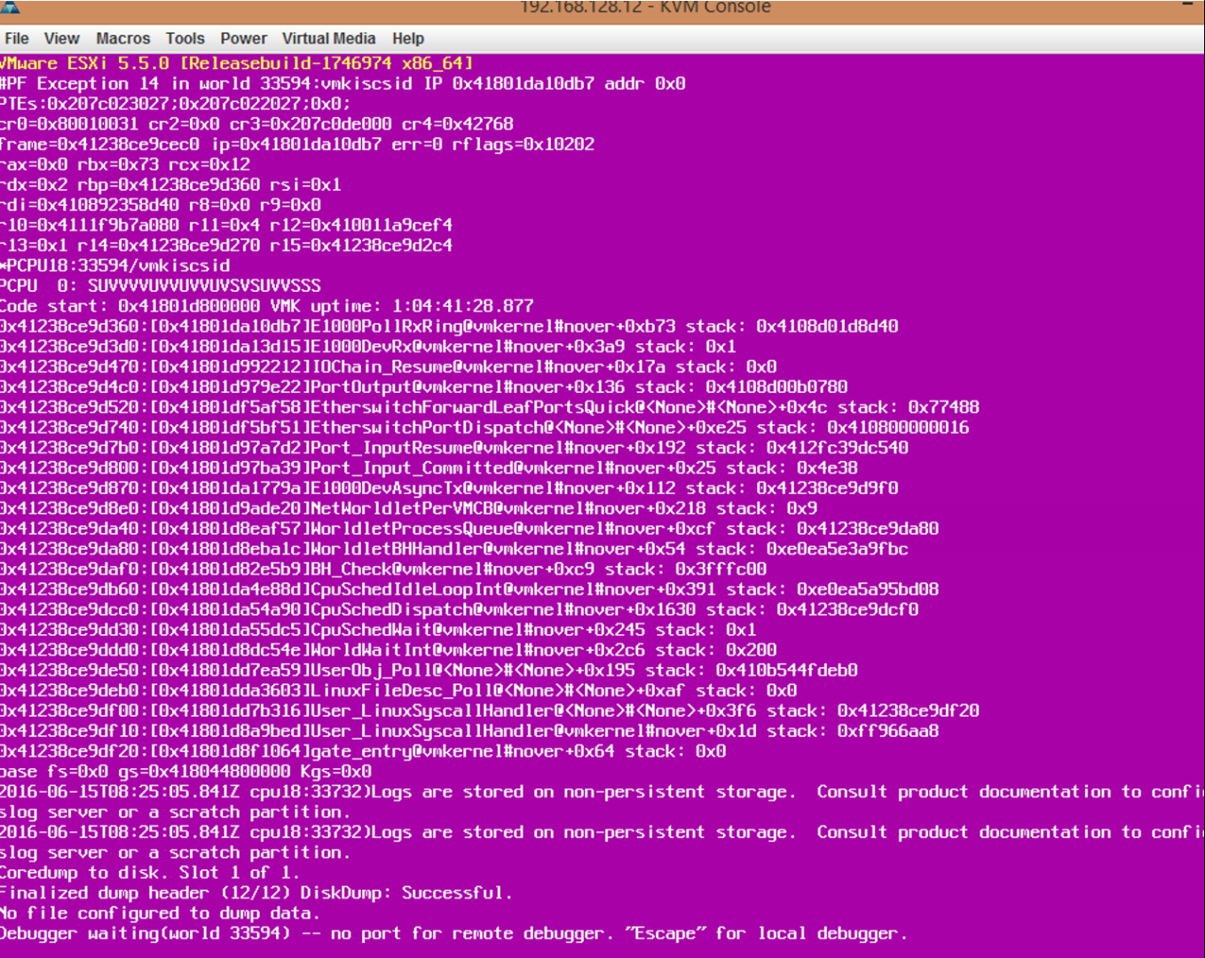 Purple screen | VMware vSphere